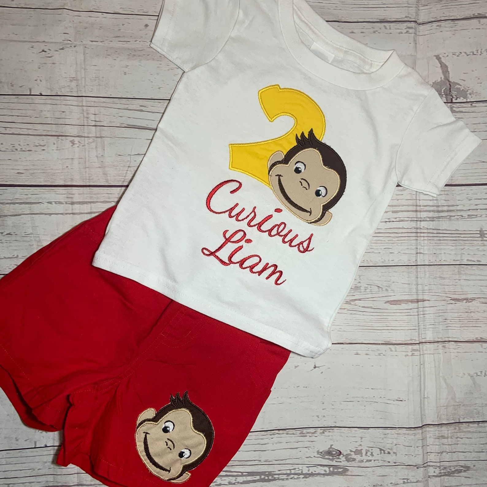 Curious George Boys Birthday Outfit Set - Etsy