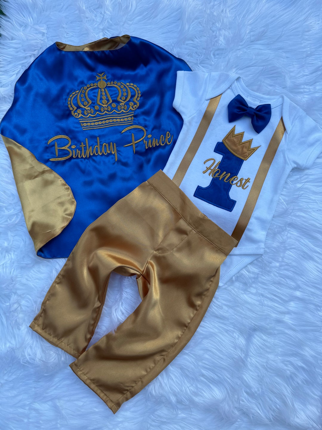 Prince Boys Birthday Outfit Set Royal Blue Prince King Outfit Smash ...