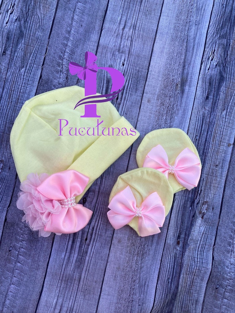 Baby Girl Yellow New Born Coming Home Outfit Onesie Set - Etsy