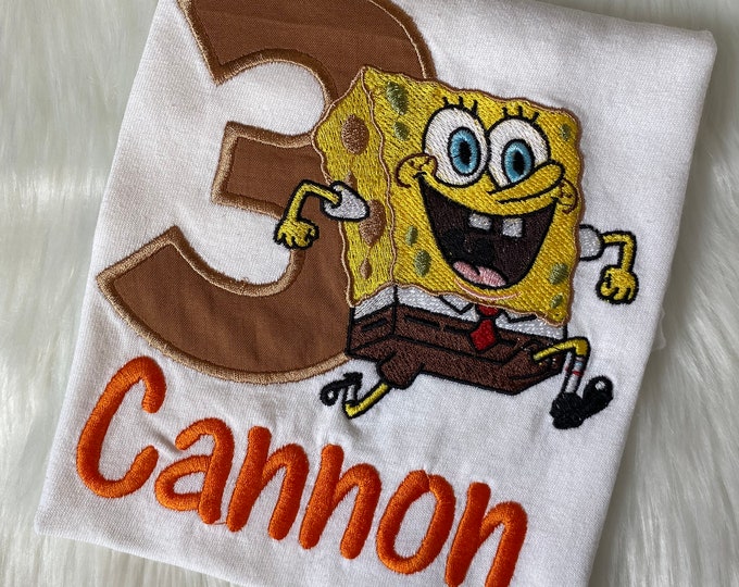 Spongebob - Spongebob Outfit - Spongebob Shirt - Six Birthday - Etsy