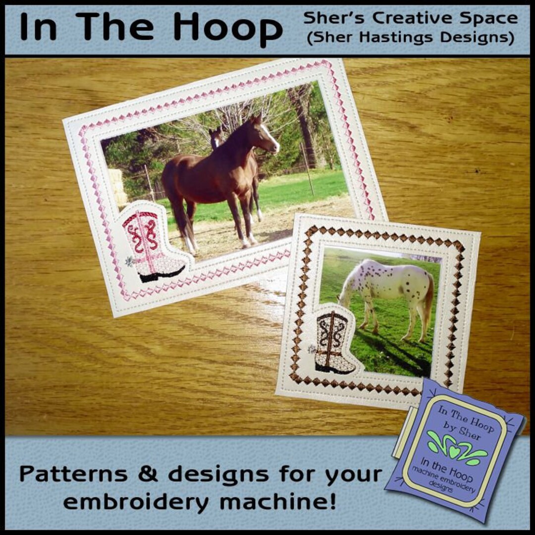 ITH Cowboy Boot Picture Frames in the Hoop Picture Frame Boot Frame ...