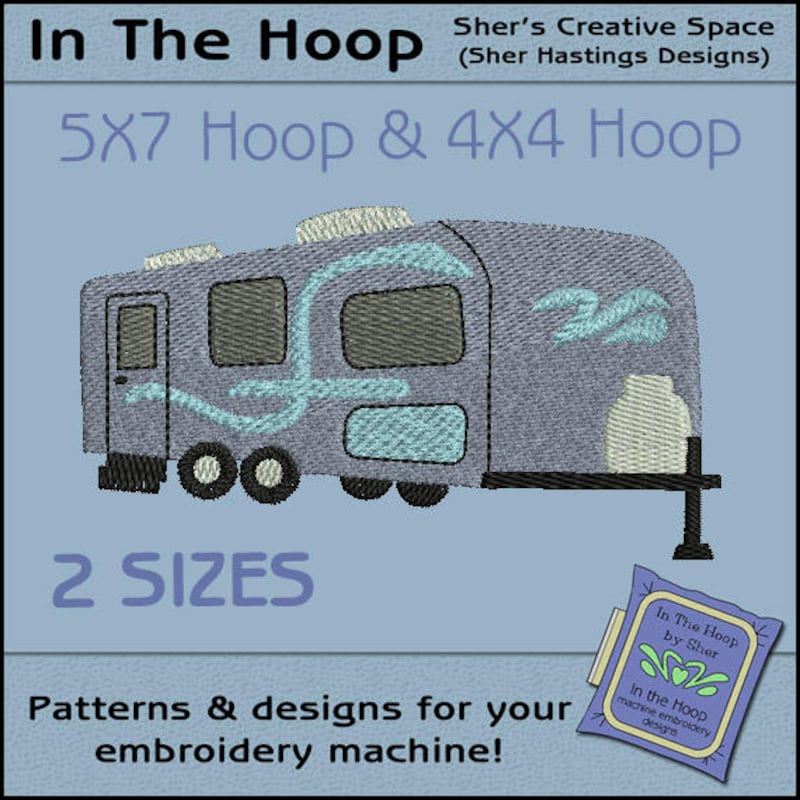 Happy Camper Embroidery Design - Etsy