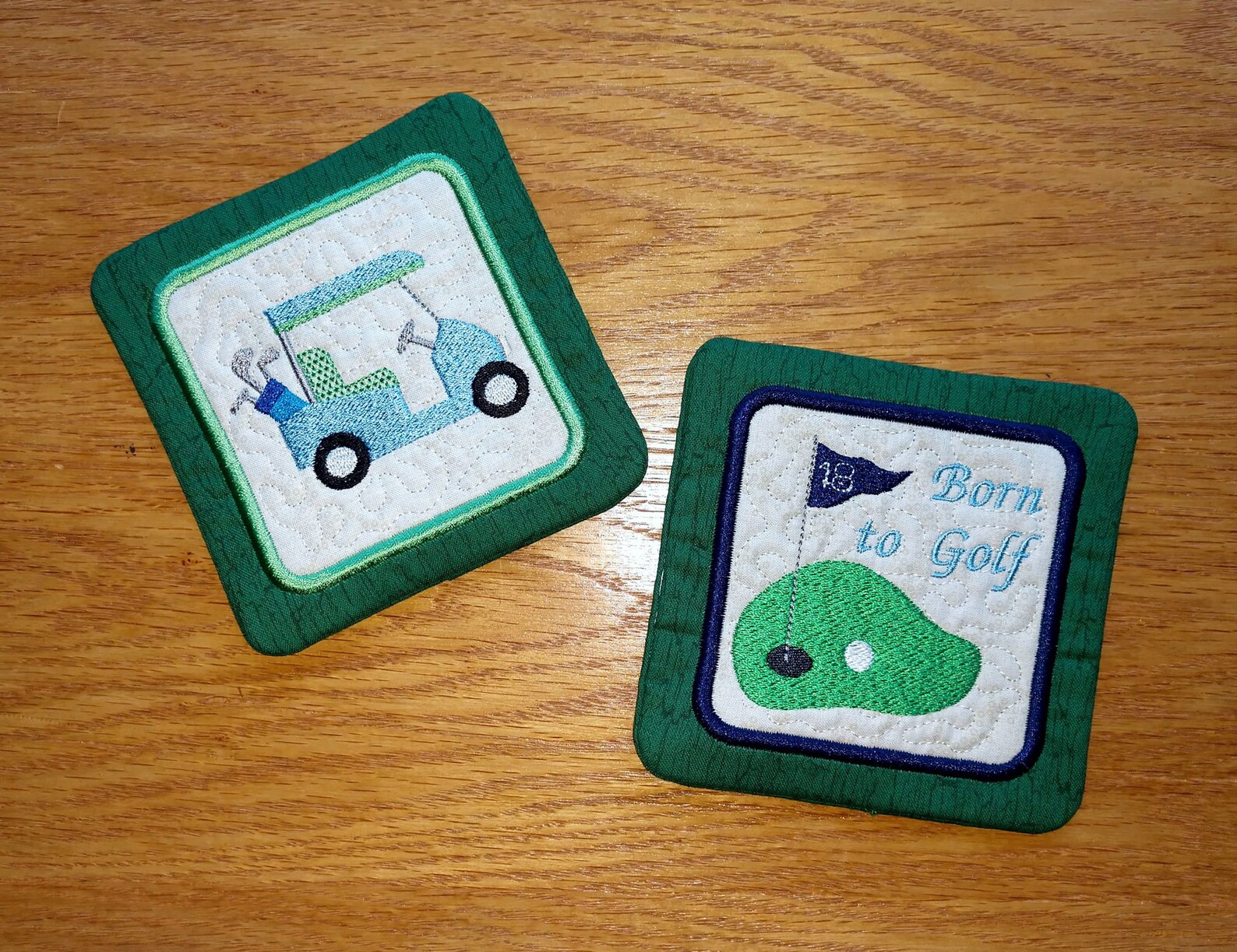 ITH Golf Coasters in the Hoop Coasters Golfing Coasters - Etsy