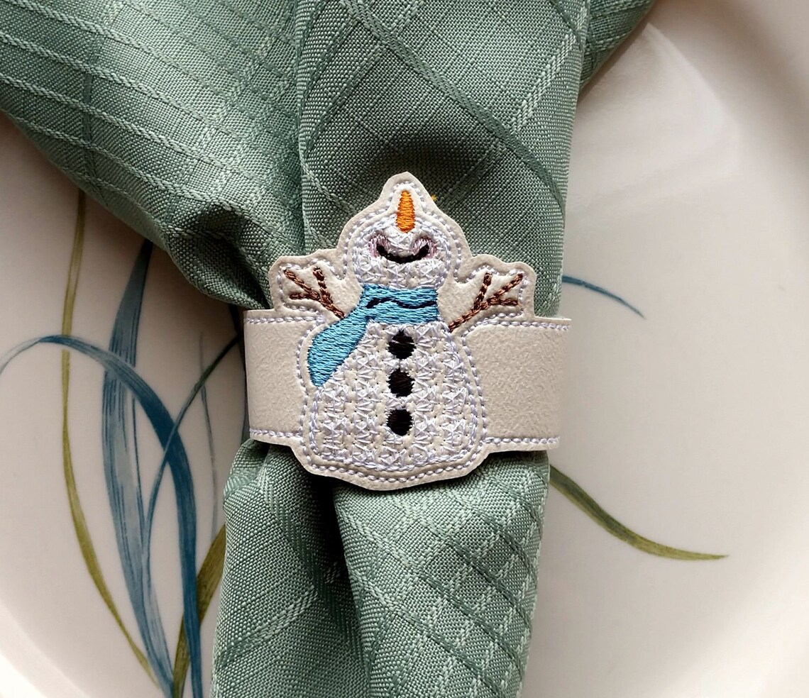 ITH Happy Snowman Napkin Rings Christmas Napkin Rings - Etsy