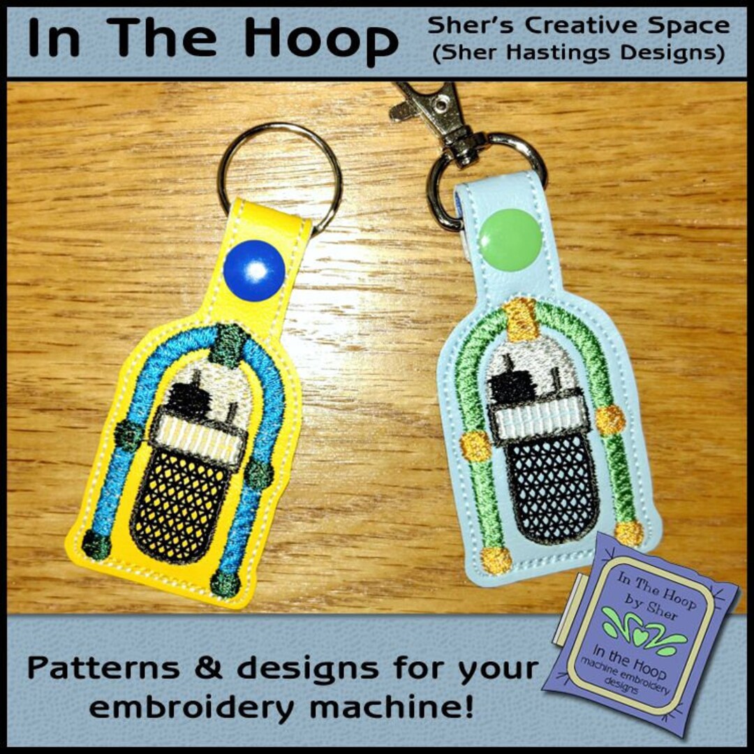ITH Jukebox Key Fob - Jukebox Bag Tag - Jukebox Snap Tab - 50's Bag Tag ...
