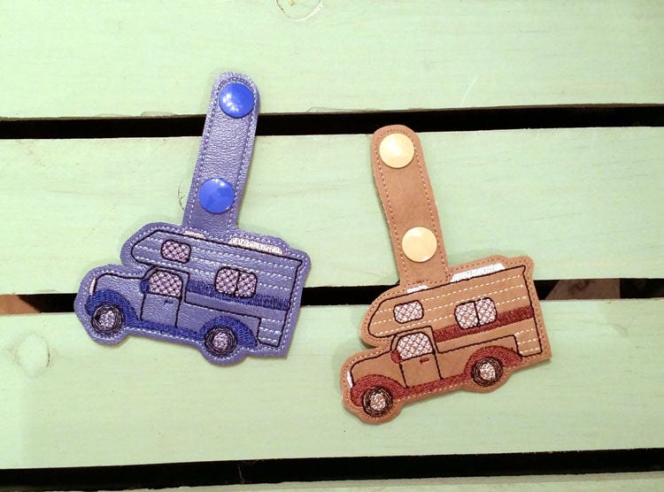 ITH Truck and Camper Key Fob Camper Bag Tag Vinyl Key Fob | Etsy