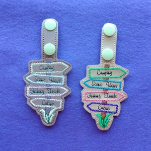 ITH Road Signs Key Fob, Travel Signs Vinyl Key Fob, Vacation Key Fob ...