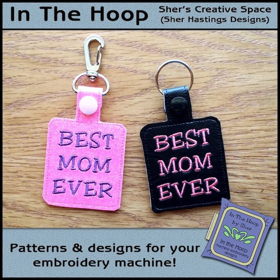 ITH Best Mom Key Fob Best Mom Bag Tag Vinyl Key Fob With - Etsy