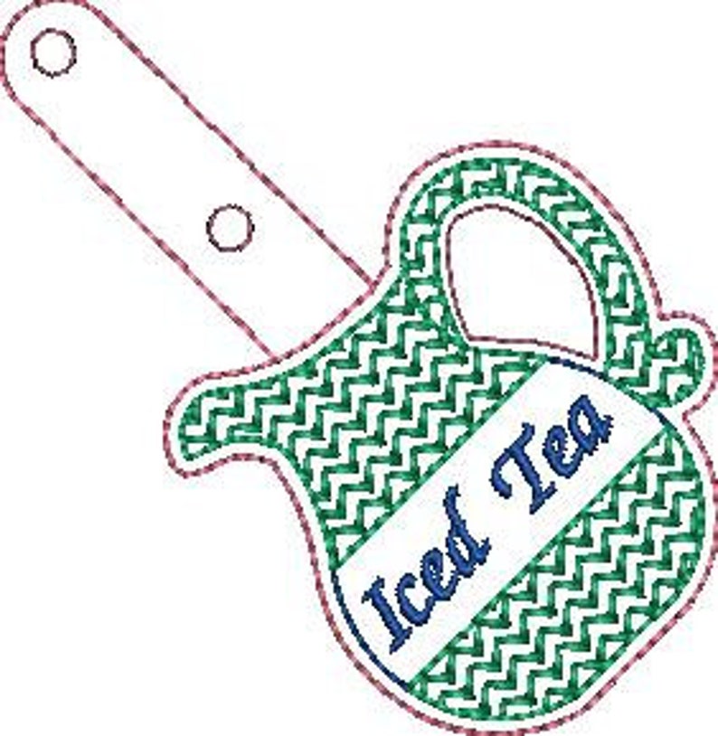 ITH Iced Tea Key Fob Tea Key Fob Tea Bag Tag Vinyl Key | Etsy