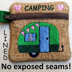 ITH Tiny Camper Mini Zipper Bag, in the Hoop Zipper Bag, Camper Zipper ...