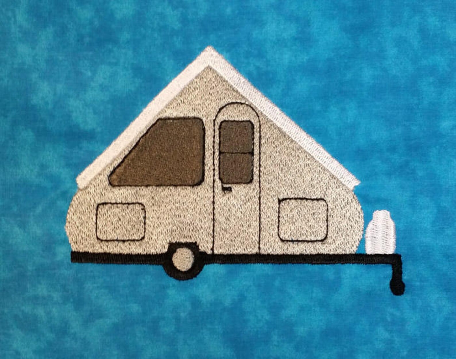 A Shape Camper Machine Embroidery Design - Camping Embroidery File ...