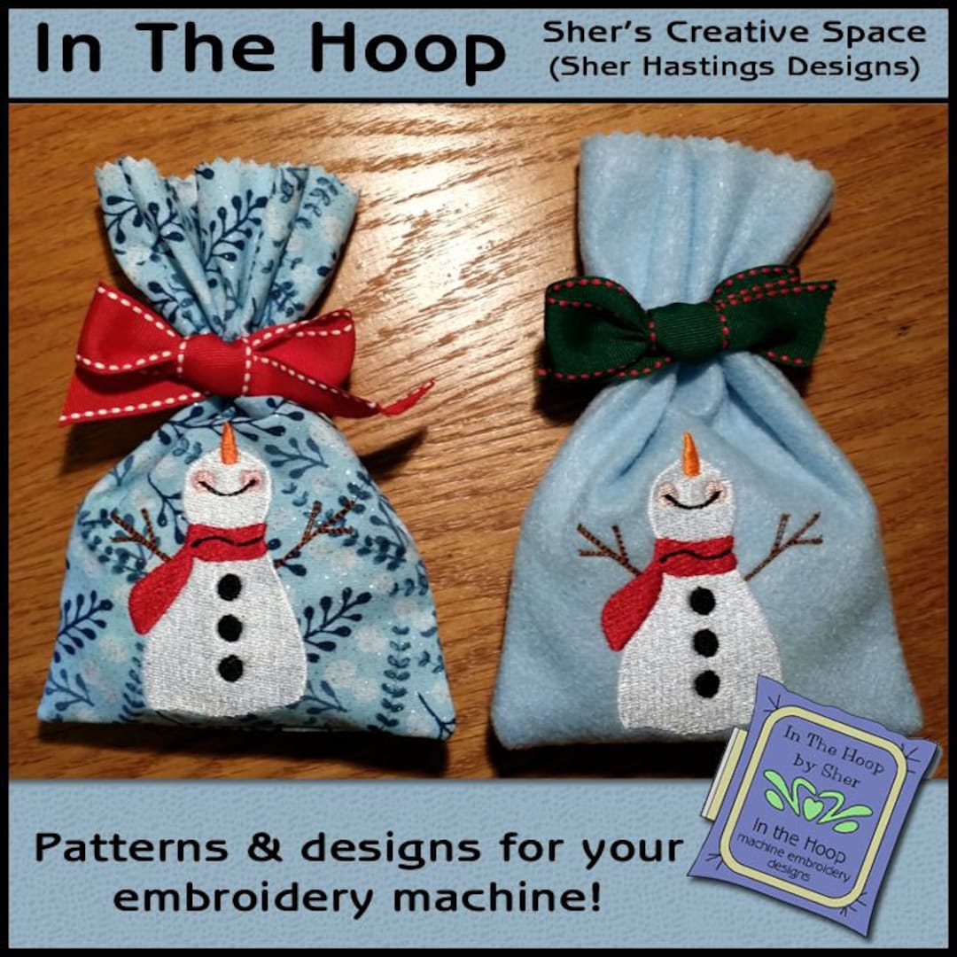 ITH Snowman Treat Bag, Christmas Gift Bag, Christmas Treat Bag, Snowman ...