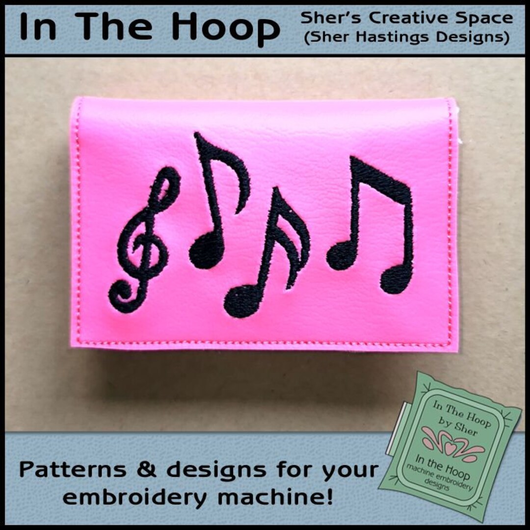 ITH Music Notes Credit Card Holder, Music Cart Wallet, Music Credit ...
