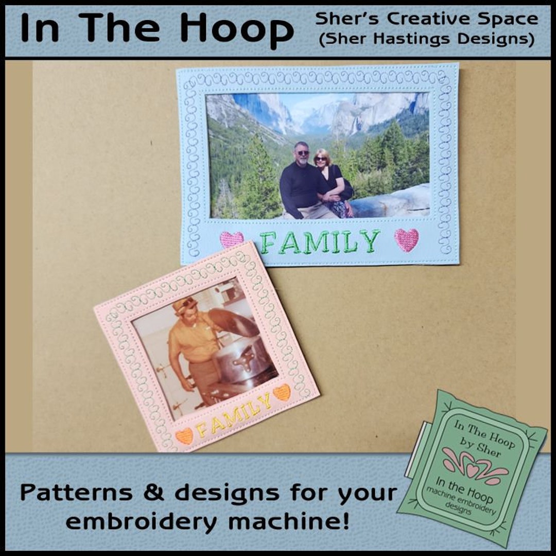 ITH Family Picture Frames, in the Hoop Picture Frame, Family Frame ...
