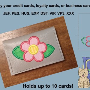 ITH Simple Flower Credit Card Holder, Flower Wallet, Flower Credit Card ...
