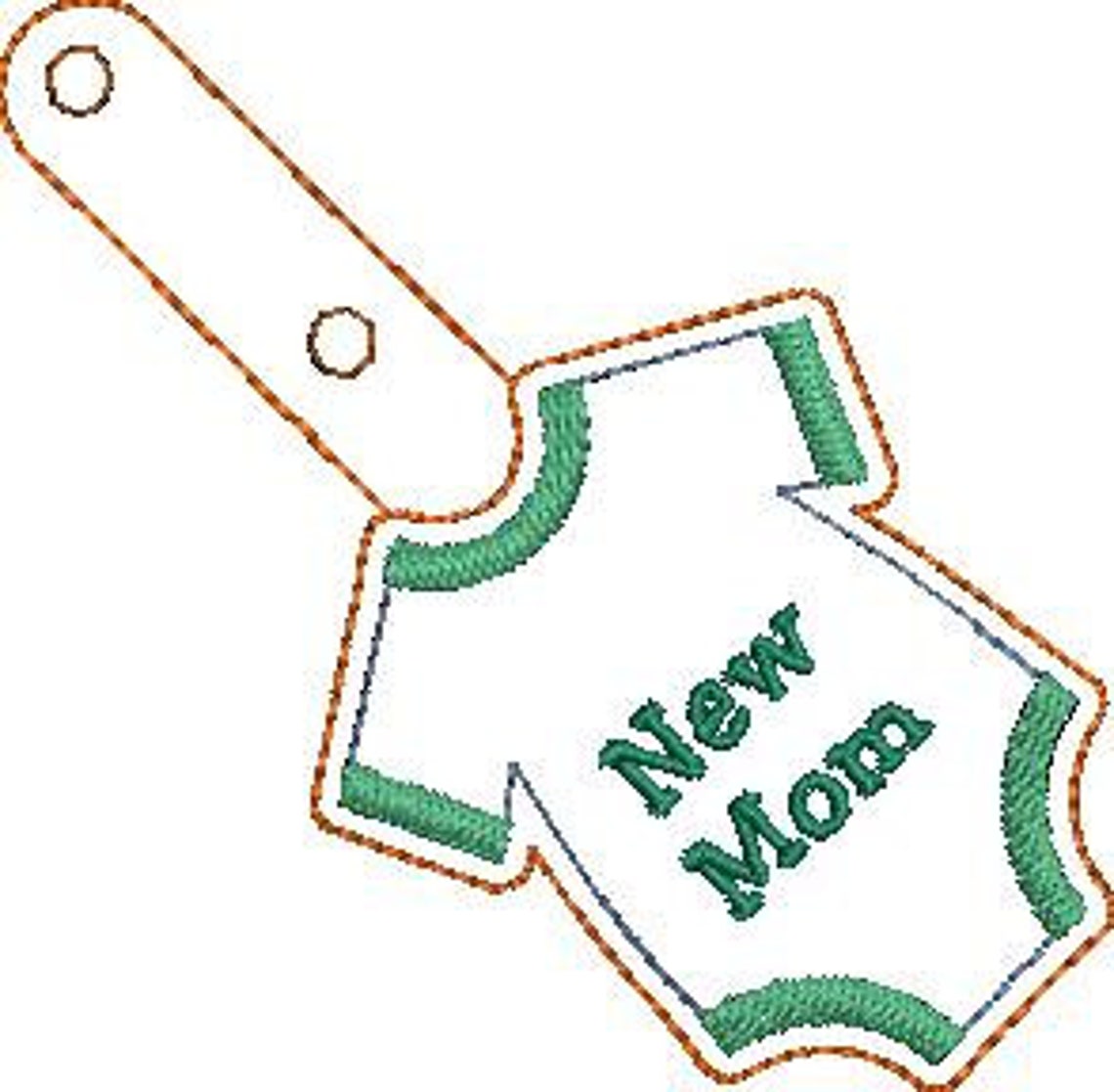 ITH New Mom Key Fob - Vinyl Key Fob - Mom Bag Tag - Machine Embroidery ...
