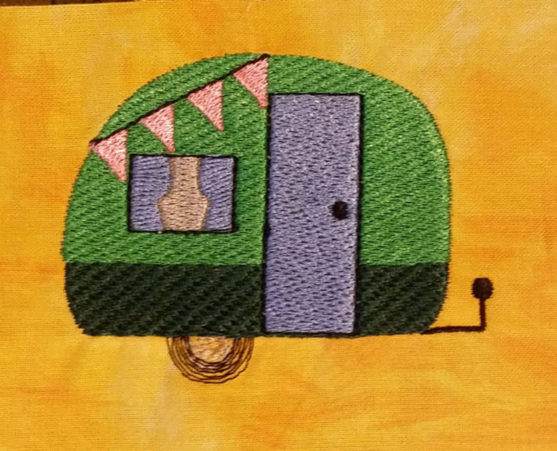 ITH Tiny Camper Machine Embroidery Design - Camping Embroidery File ...