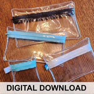ITH Clear Vinyl Bags - Splash Bags - in the Hoop Zipper Bag - See ...