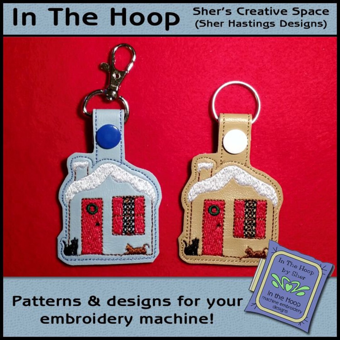 ITH Christmas House Key Fob, Christmas Bag Tag, Christmas Snap Tab ...