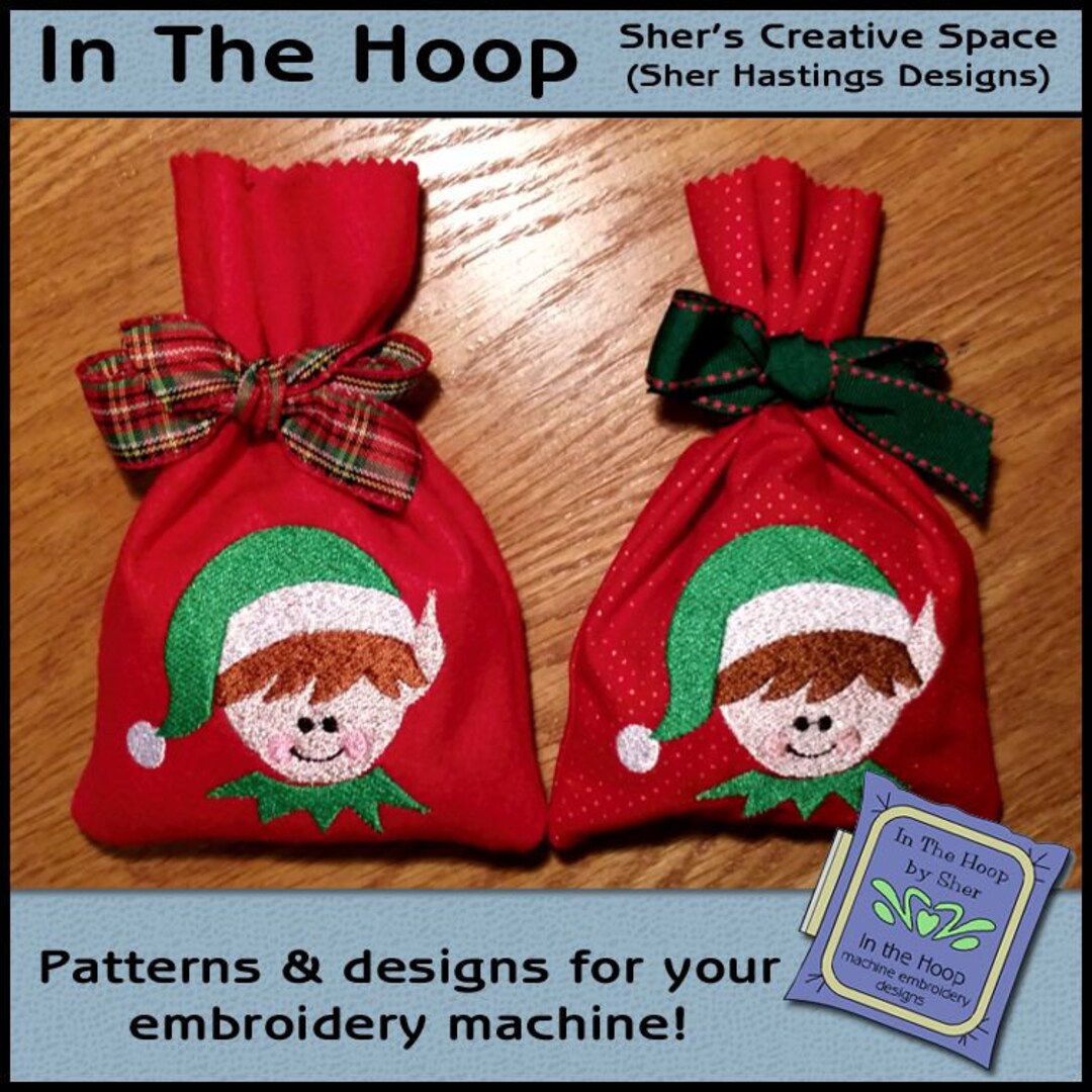 ITH Elf Treat Bag, Christmas Gift Bag, Christmas Treat Bag, Christmas ...