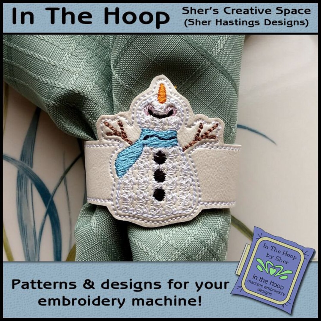 ITH Happy Snowman Napkin Rings, Christmas Napkin Rings, Snowman ...
