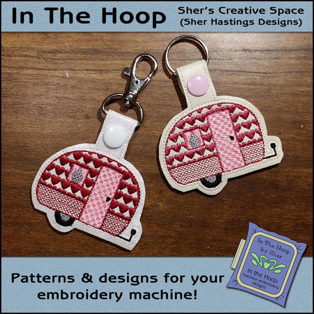 ITH Tiny Camper Key Fob, Valentine Key Fob, Valentine's Bag Tag, Camper ...