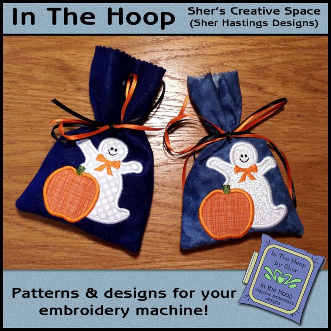 ITH Pumpkin & Ghost Treat Bag, Halloween Gift Bag, Halloween Treat Bag ...