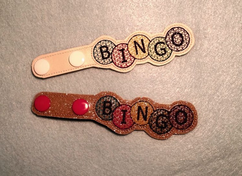 ITH Bingo Key Fob Bingo Bag Tag Bingo Snap Tab Vinyl Key - Etsy