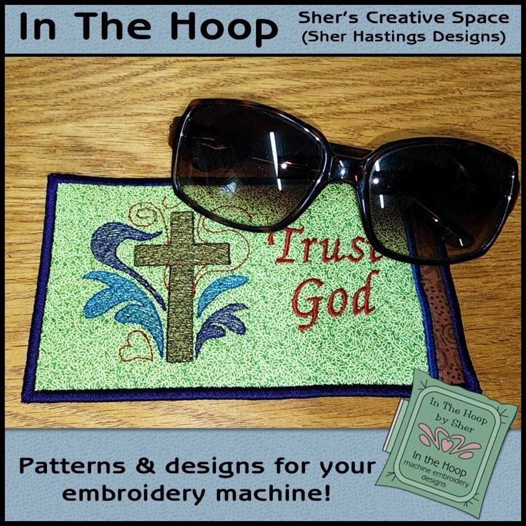 ITH Trust God Eyeglasses Holder, Cross Eyeglass Case, Religious ...