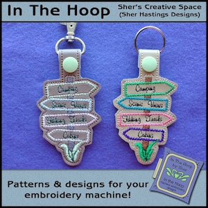 ITH Road Signs Key Fob, Travel Signs Vinyl Key Fob, Vacation Key Fob ...