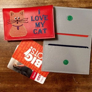 ITH Love My Cat Credit Card Holder, Cat Wallet, Cat Credit Card Case ...