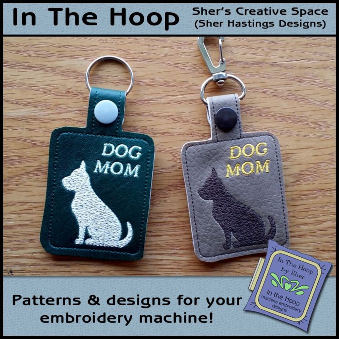 ITH Dog Mom Key Fob - Dog Bag Tag - Dog Snap Tab - Dog Key Fob - Dog ...