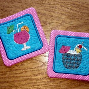 ITH Tropical Drink Coasters, in the Hoop Coasters, Drink Coasters ...
