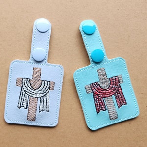 ITH Cross With Cloth Key Fob, Cross Key Fob, Religious Bag Tag ...