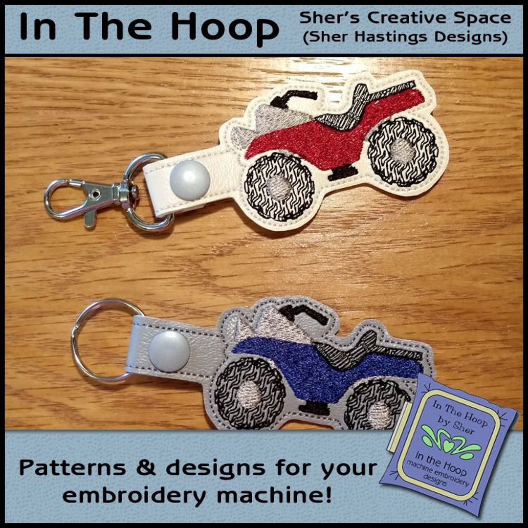 ITH Four Wheeler Key Fob, Four Wheeler Bag Tag, Four Wheeler Snap Tab ...