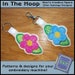 ITH Simple Flower Key Fob - Flower Bag Tag - Vinyl Key Fob With Snap ...