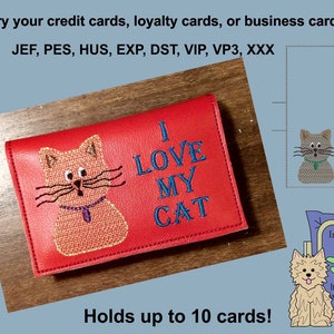ITH Love My Cat Credit Card Holder, Cat Wallet, Cat Credit Card Case ...