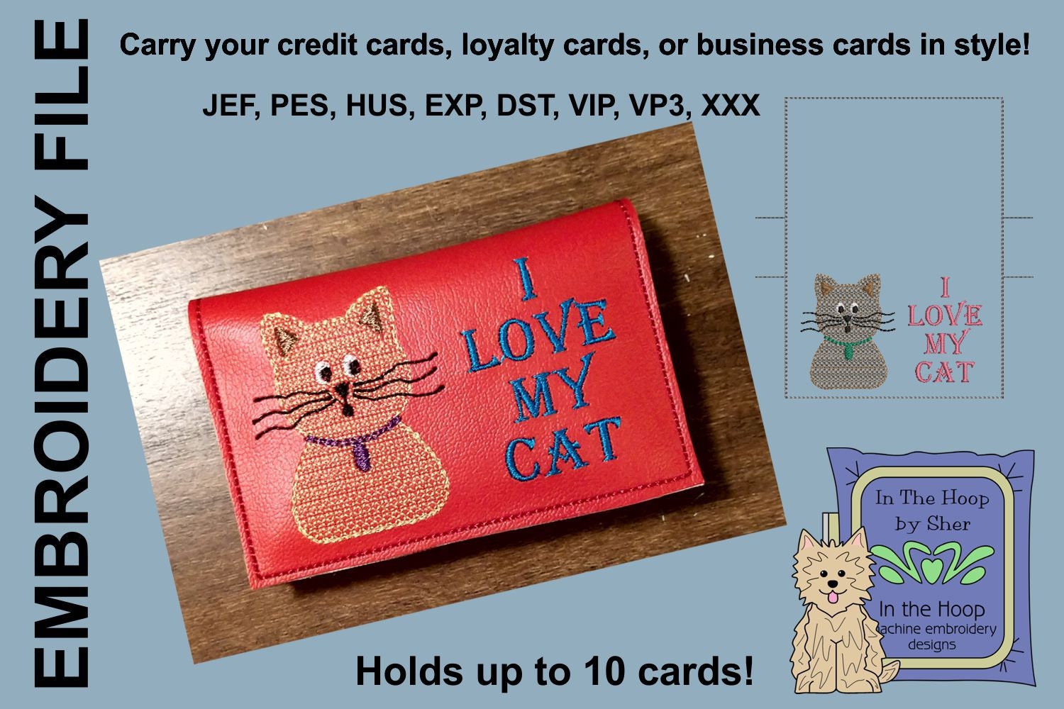 ITH Love My Cat Credit Card Holder Cat Wallet Cat Credit | Etsy UK