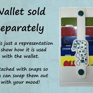 ITH Dotted Dog Wallet Tab, Card Wallet Tab, Dog Embroidery, Pet Wallet ...