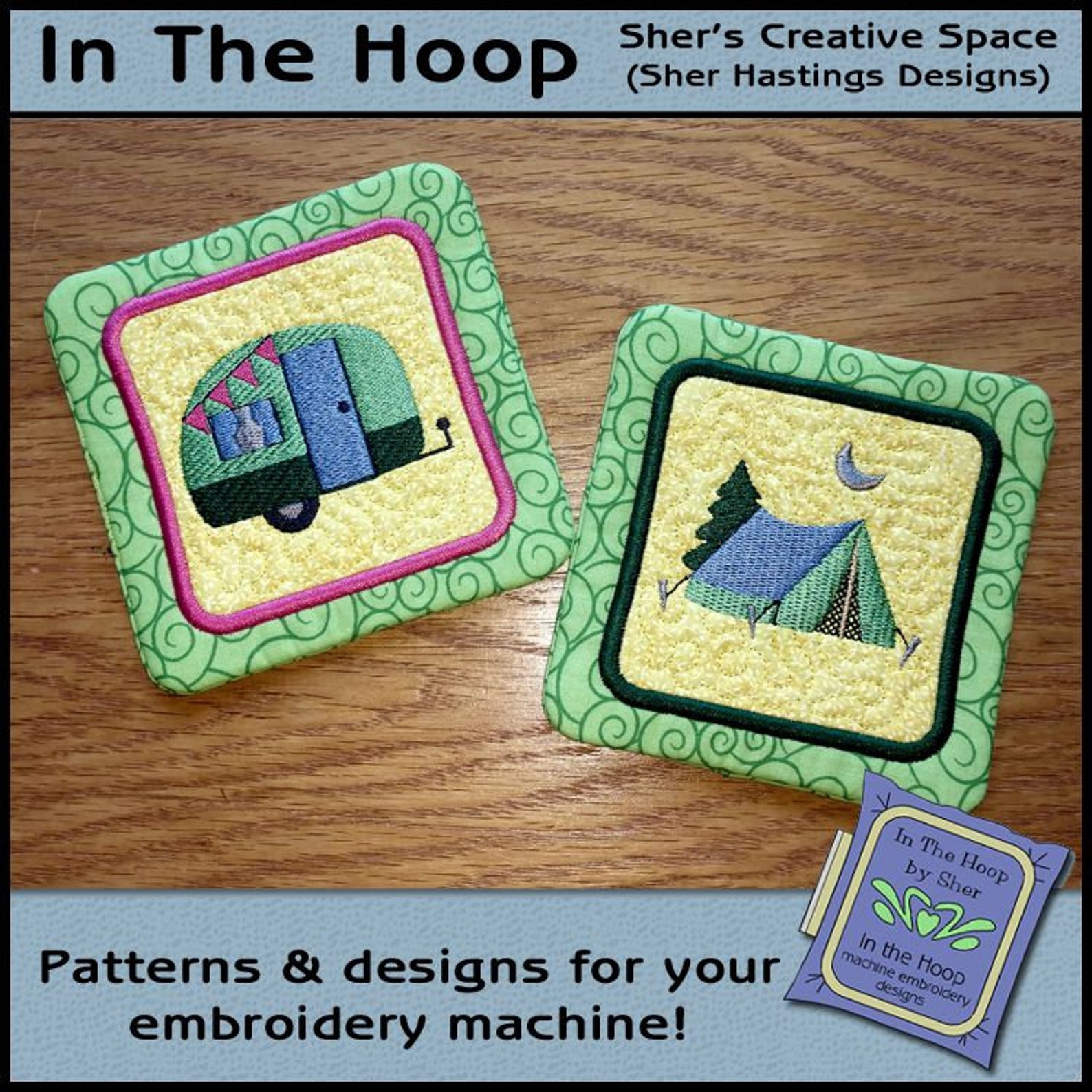 ITH Camping Coasters, in the Hoop Coasters, Camper Coasters, Tent ...