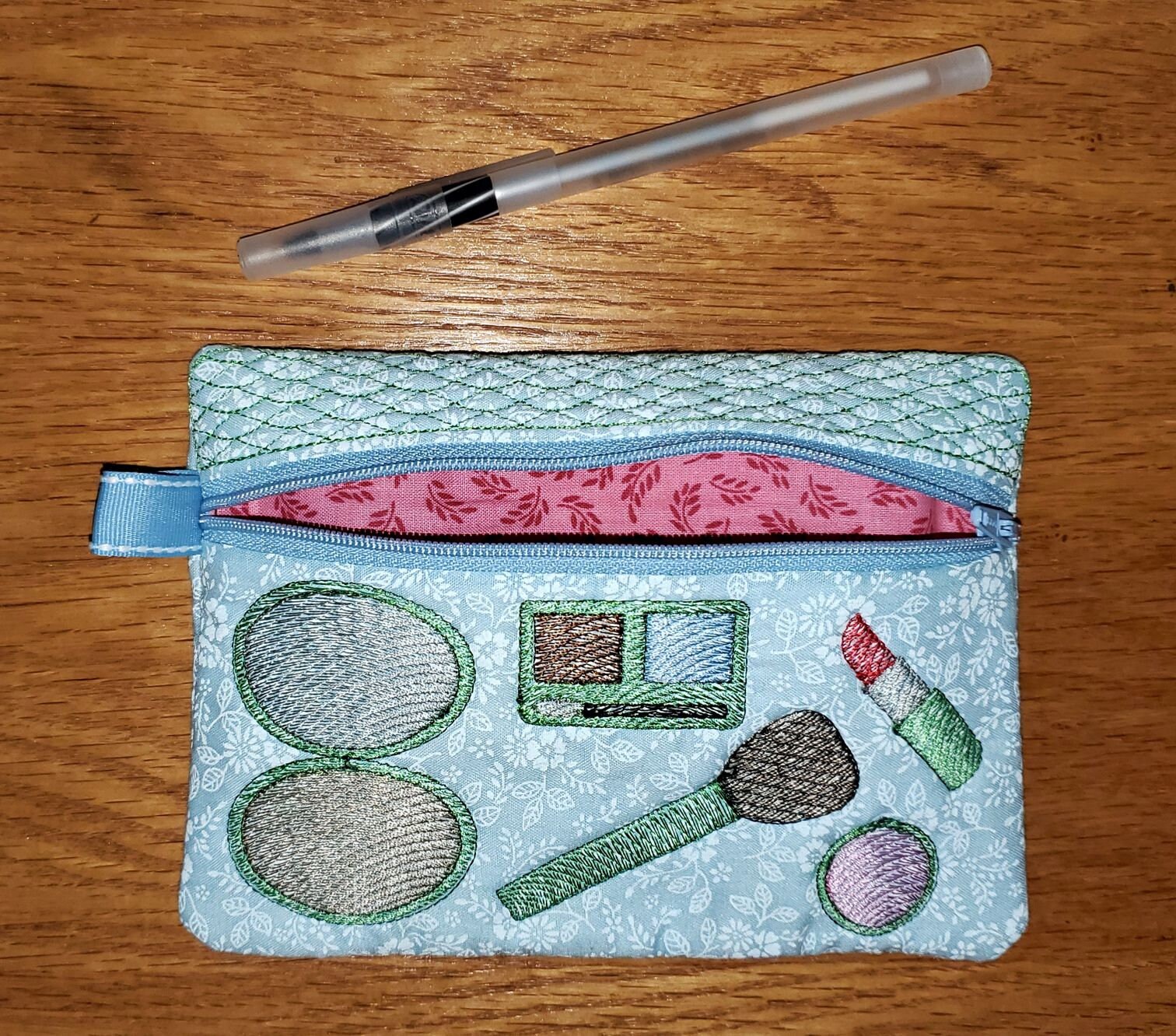 ITH Makeup Zipper Bag in the Hoop Zipper Bag in the Hoop - Etsy