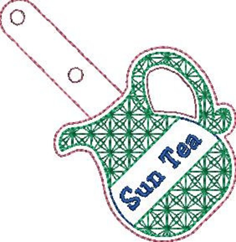 ITH Iced Tea Key Fob Tea Key Fob Tea Bag Tag Vinyl Key | Etsy