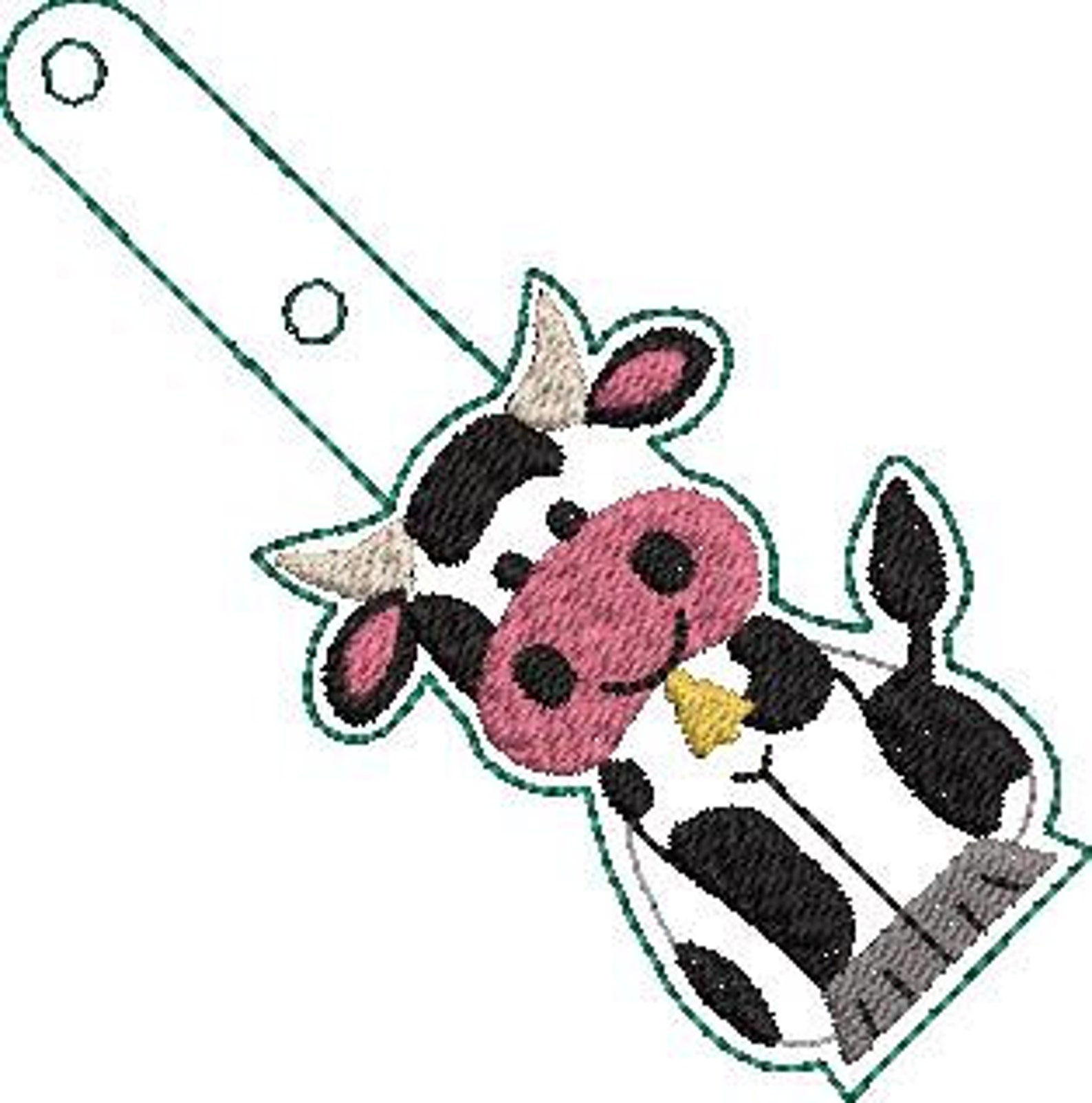 ITH Cow Key Fob Cow Bag Tag Cow Snap Tab Farm Machine - Etsy