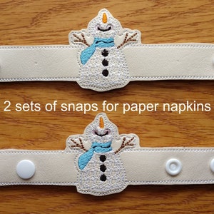 ITH Happy Snowman Napkin Rings, Christmas Napkin Rings, Snowman ...