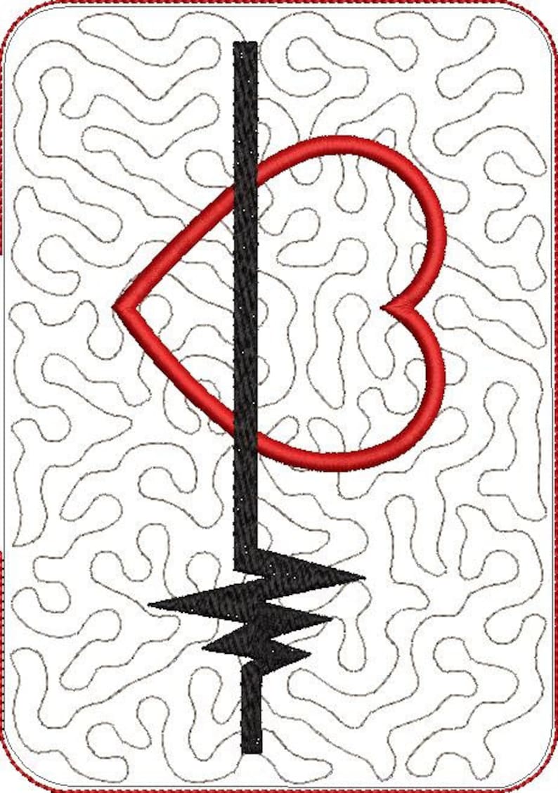 ITH Heart Healthy Mug Rug Heart Embroidery in the Hoop Heart - Etsy