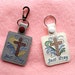 ITH Just Pray Key Fob, Cross Key Fob, Religious Bag Tag, Christian Key ...