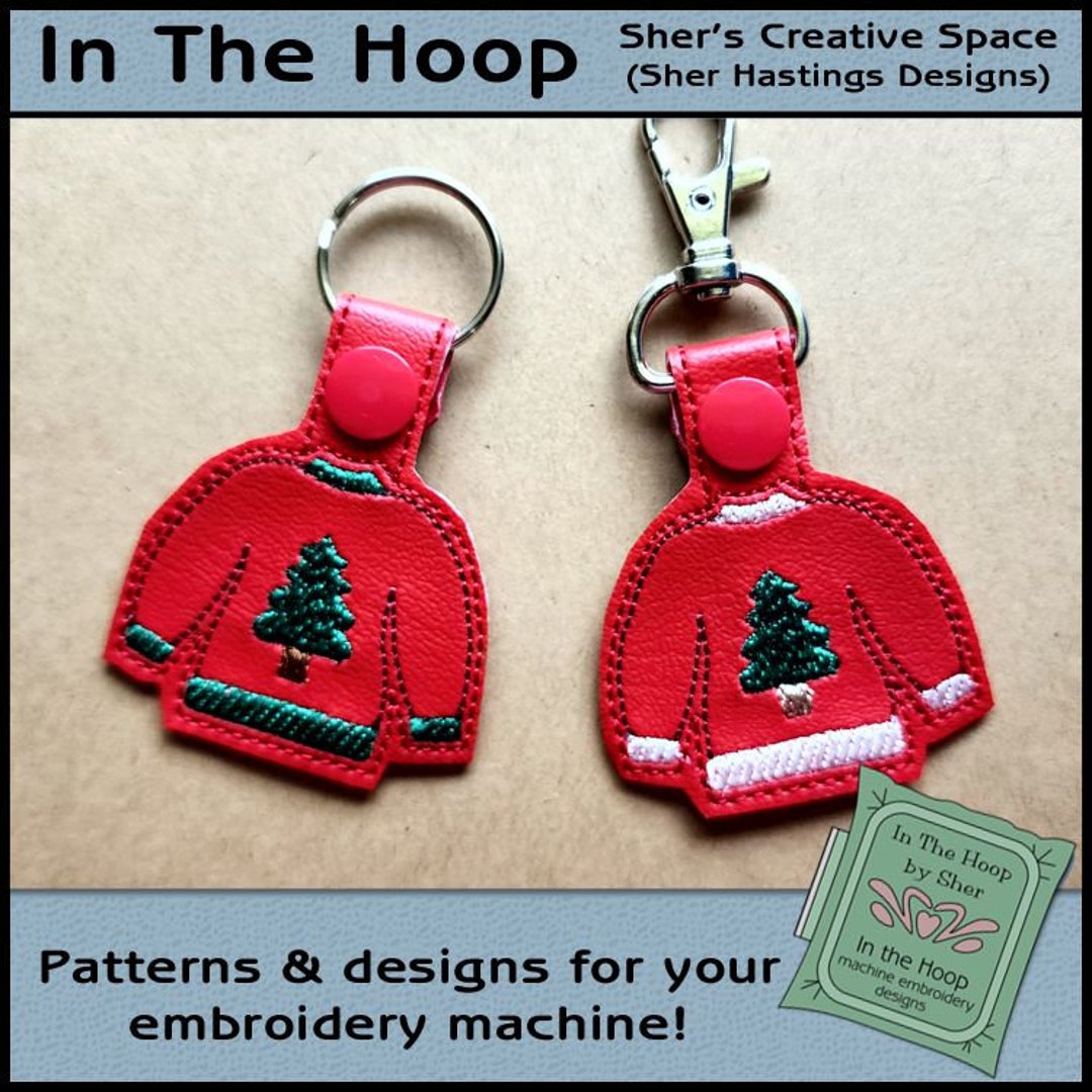 ITH Christmas Tree Sweater Key Fob, Christmas Key Fob, Christmas ...