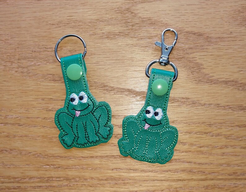 ITH Happy Frog Key Fob Frog Bag Tag Frog Snap Tab Frog - Etsy