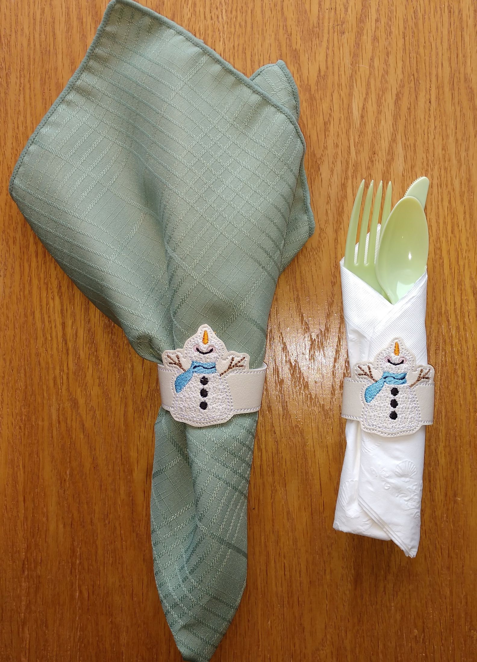ITH Happy Snowman Napkin Rings Christmas Napkin Rings - Etsy
