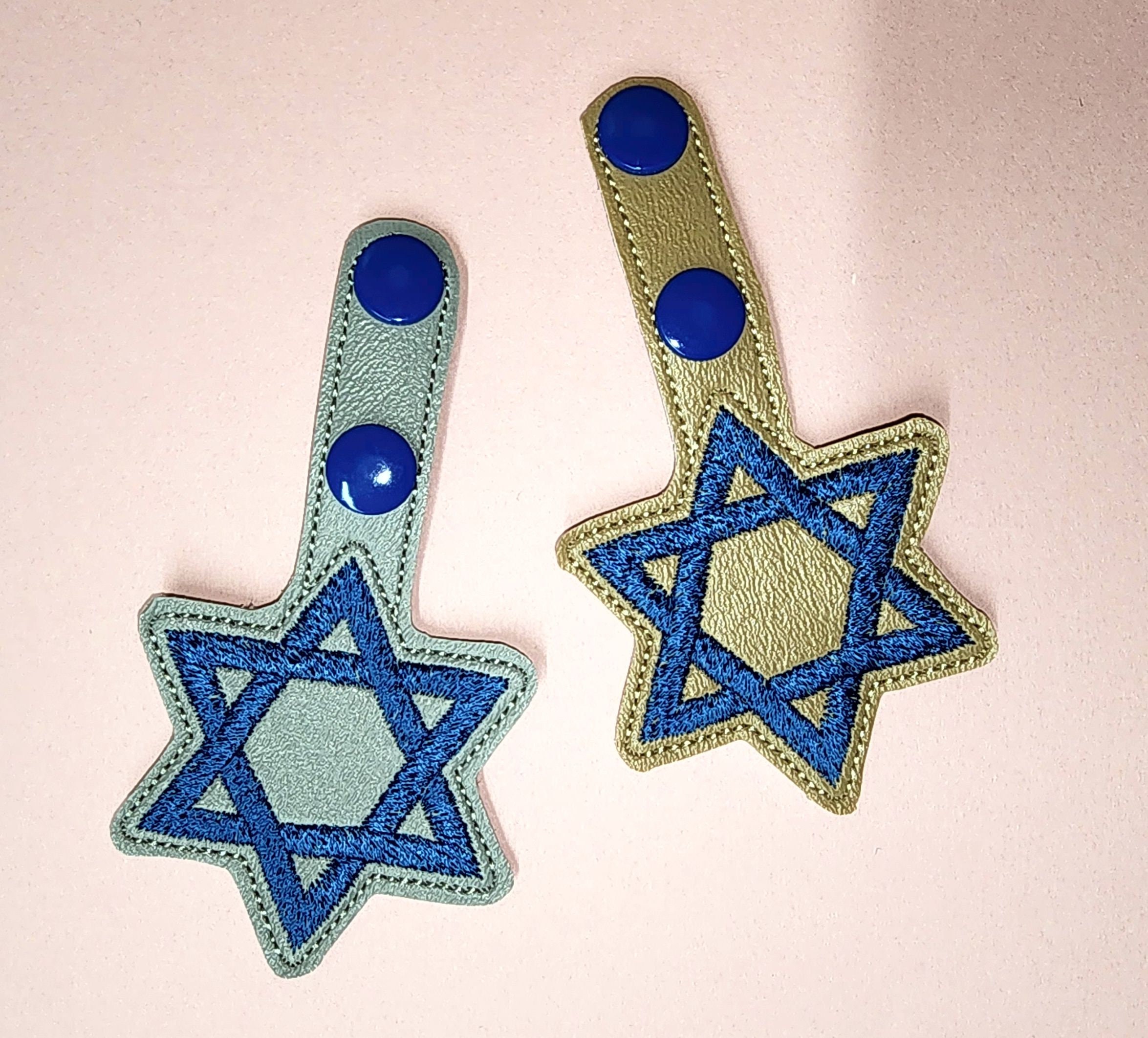 ITH Star of David Key Fob, Jewish Cross Key Fob, Religious Bag Tag ...